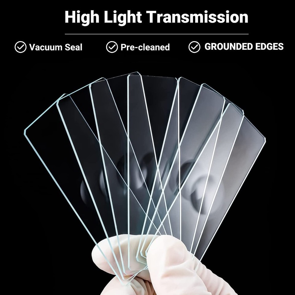 50Pcs Microscope Slides Concave, Single concave Glass Slide for Wet ...