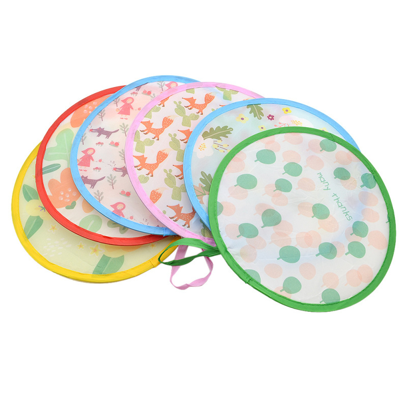 1 Pc Foldable Small Round Hand Fans Cooling Portable Cute Color Random ...