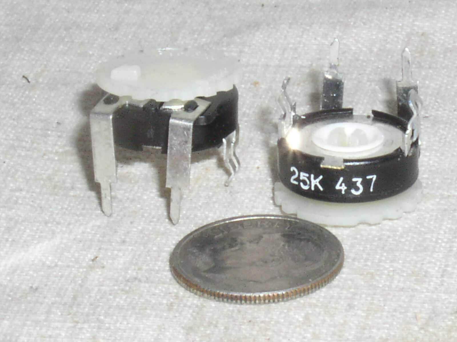 2 PIHER 25K LINEAR TAPER 1T 1 TURN CARBON PCB PWB TRIMMER POTENTIOMETER ...