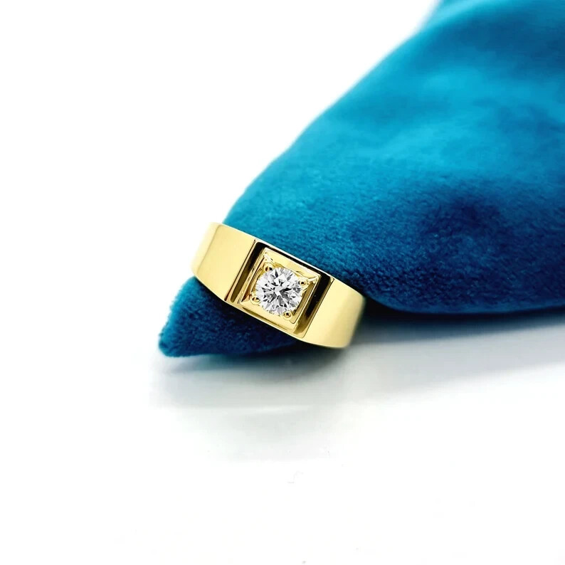 1CT Solitaire Certify Ring For Thanks Giving Gift Round Natural Diamond ...