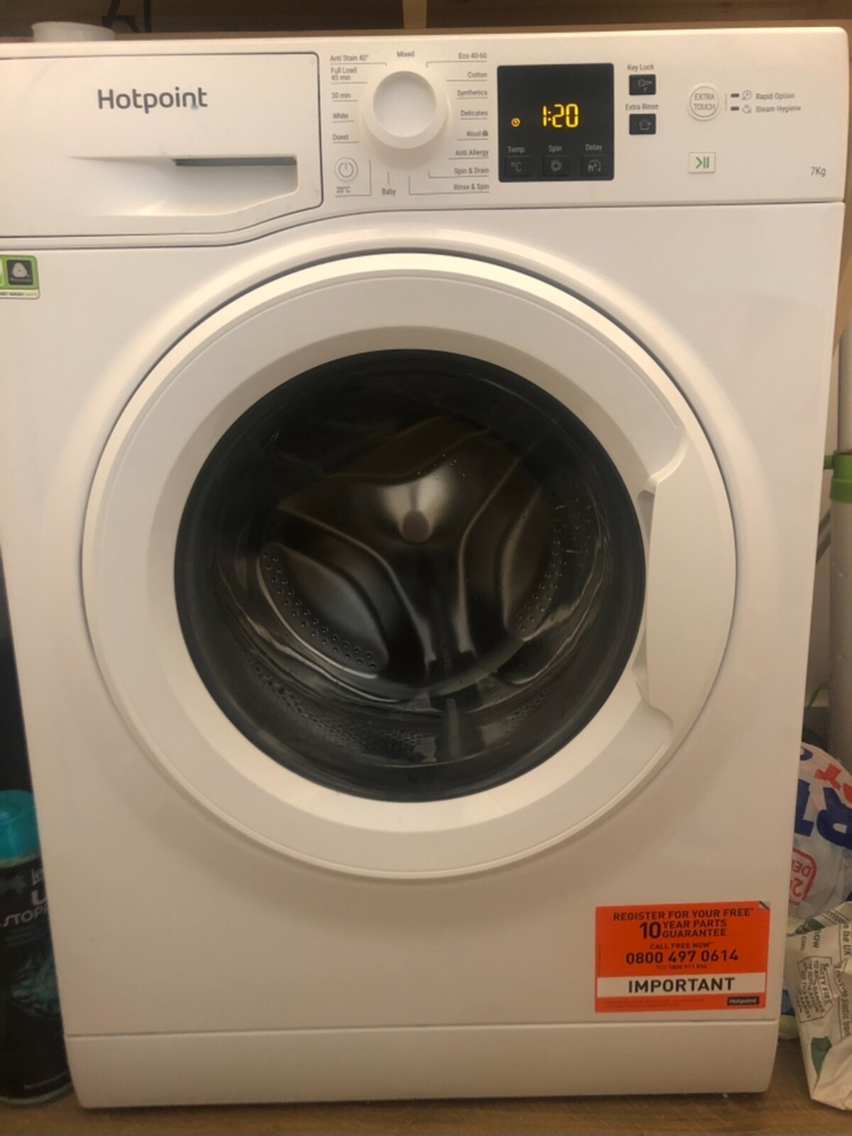 Hotpoint NSWR 742U WK UK N A+++ 7 Kg Washing Machine - White for sale ...