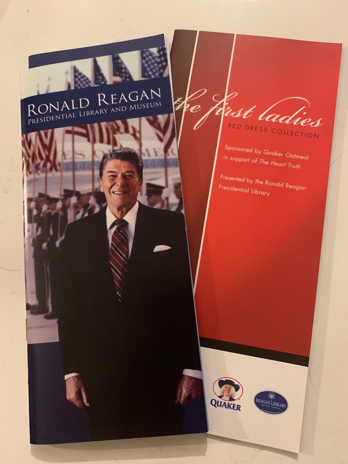 2007 RONALD REGAN MUSEUM BROCHURE & FIRST LADIES RED DRESS COLLECTION ...