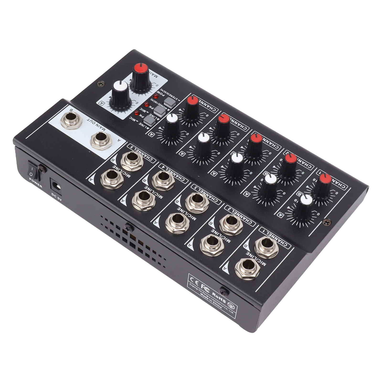 MIX5210 Sound Mixer Digital Mixer 10 Channel Compact Studio Mixer ...