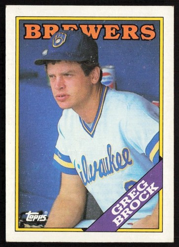 1988 Topps #212 Greg Brock Milwaukee Brewers | eBay