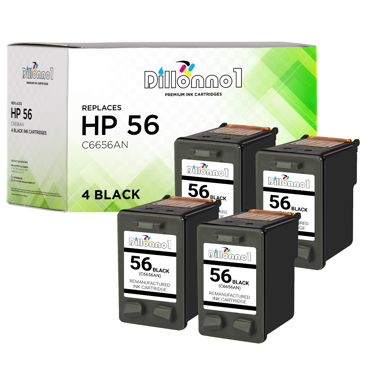 For HP 56 INK For HP56 C6656 7150 5550 2110 5600 9600 4110 4-PK | eBay