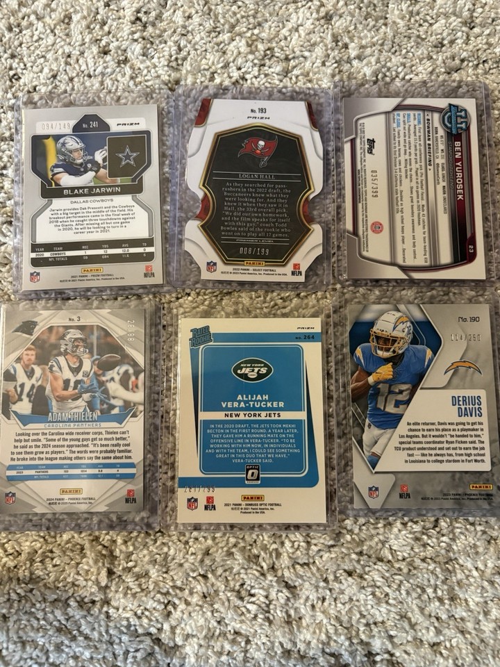 55 Card Football Lot All Cards Are Serial Numbered# | eBay