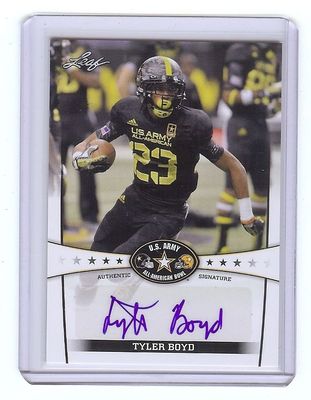 TYLER BOYD 2013 LEAF "1ST EVER PRINTED" AUTOGRAPHED HIGH SCHOOL ROOKIE ...