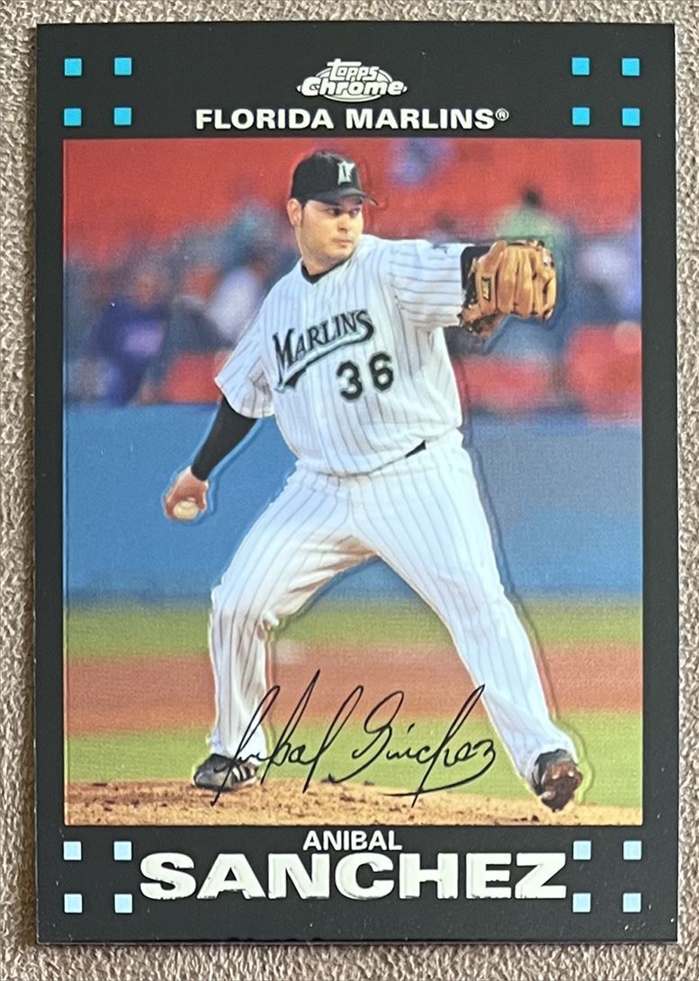 2007 Topps Chrome Anibal Sanchez Florida Marlins #105 MLB Baseball Card ...