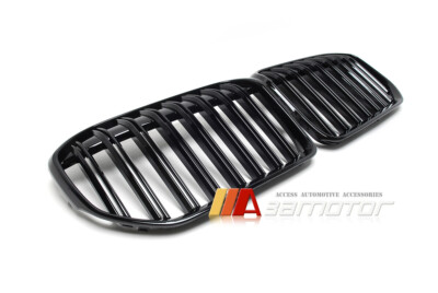Gloss Black Dual Slat Style Front Grille fits 2019-2021 BMW G11 G12 LCI ...