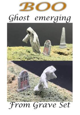 O Scale Graveyard GHOST coming out of the GRAVE 1/48 Figure Set | eBay
