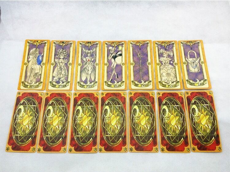 56pcs Cardcaptor Sakura Clow Cards Sets Gold Clow Book Box Christmas ...