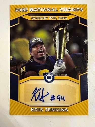 KRIS JENKINS Players Trunk Michigan 2023 National Champions AUTO ...