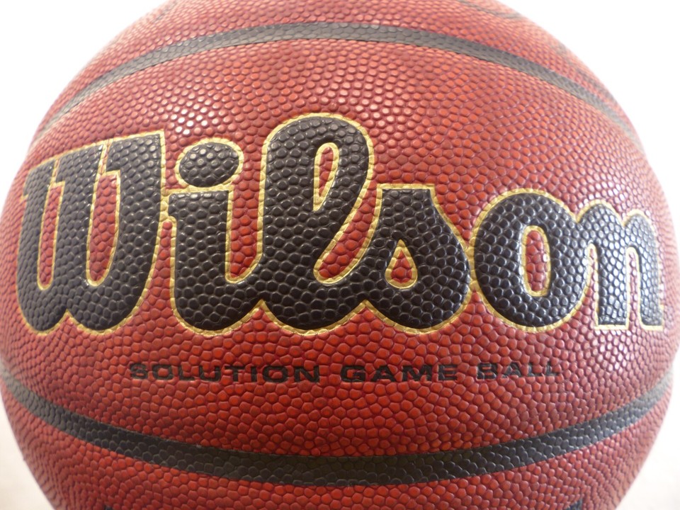 Wilson NCAA Official Indoor Solution Game Ball Leather Basketball Size ...