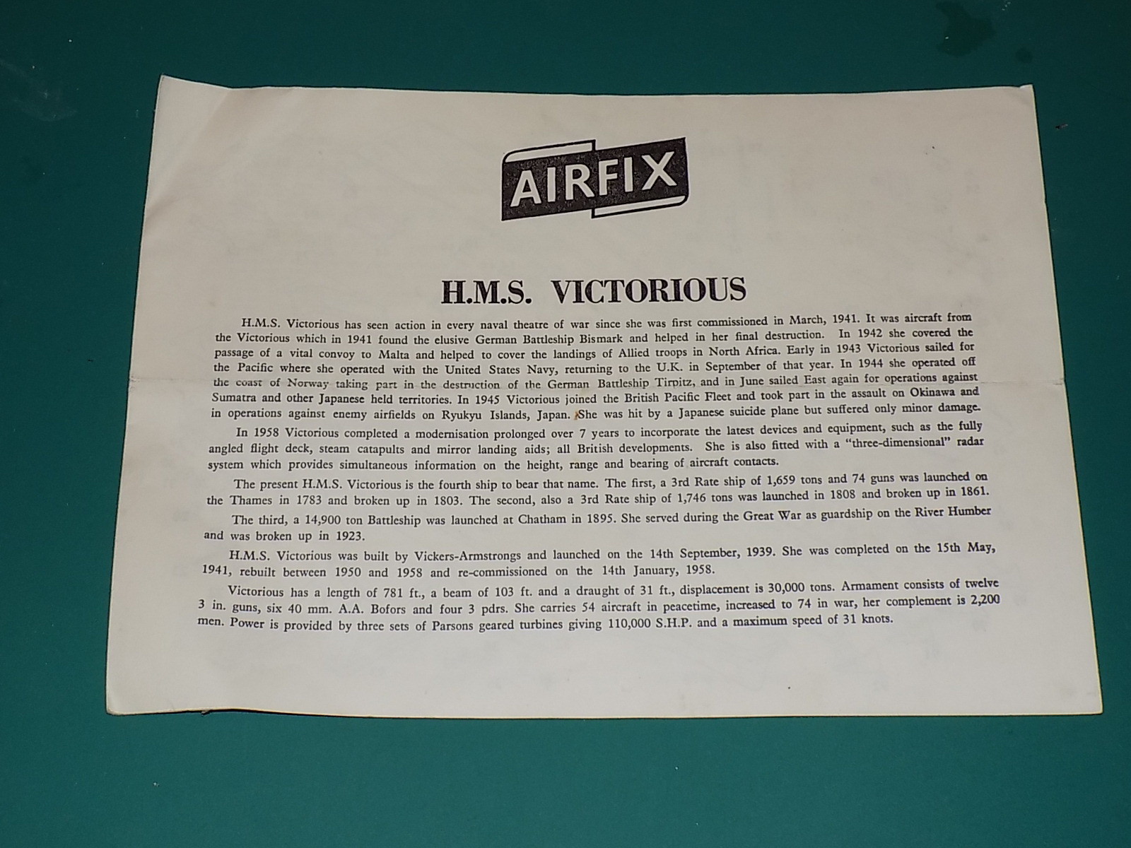 Vintage Airfix Instructions from Model Kits - Select From List | eBay