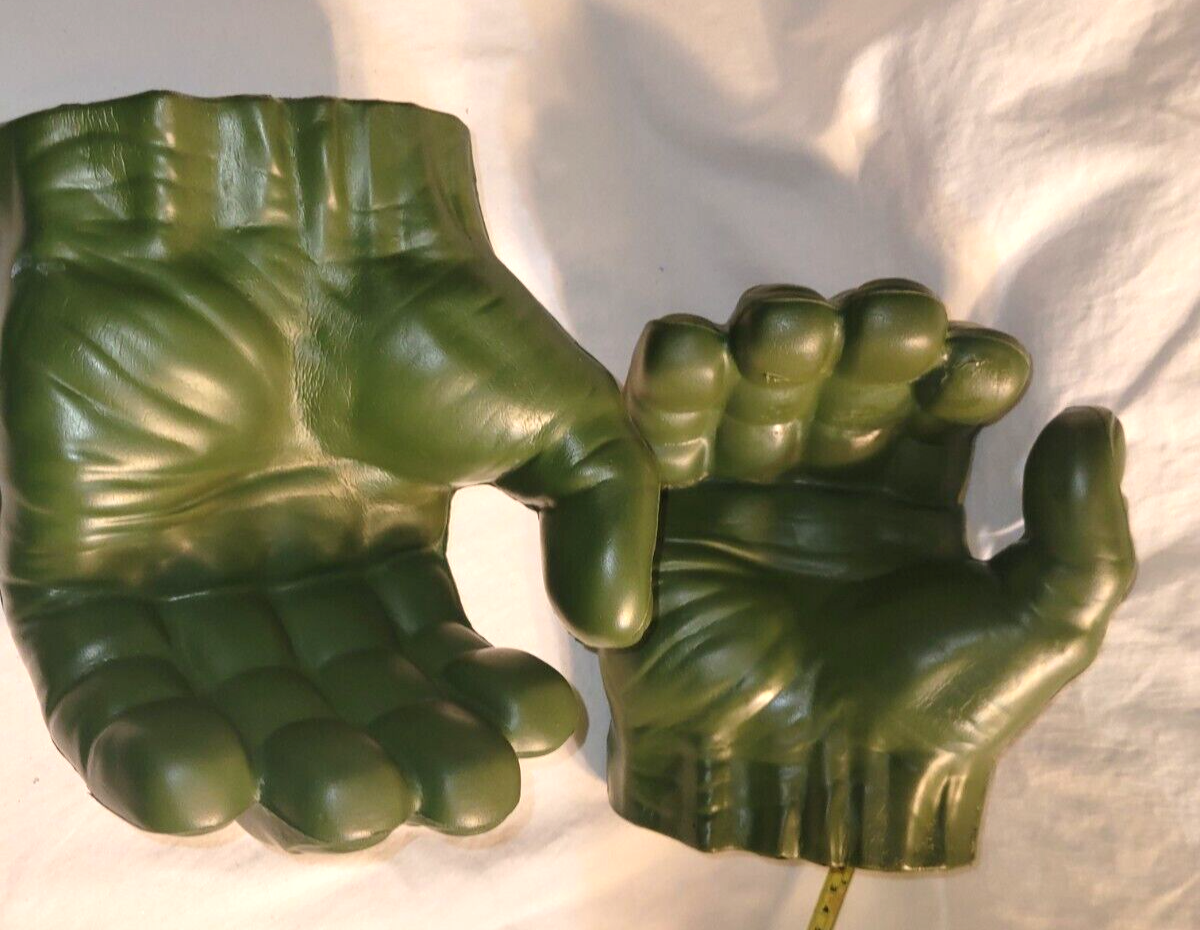 Hulk Marvel Hasbro Halloween Costume Gloves Green Muscles Hands Smash ...