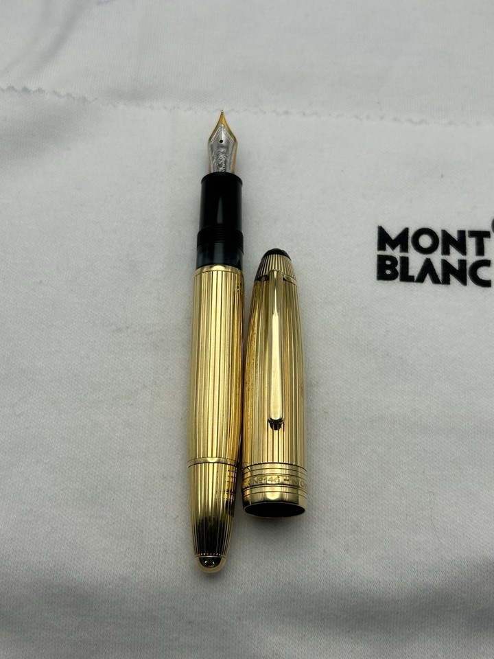 Montblanc Meisterstuck Solitaire 18K Solid Gold 146 Fountain Pen-Rare ...
