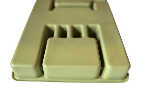 Vintage MCM Avocado Green Lustro Ware Silverware Utensil Holder Tray | eBay
