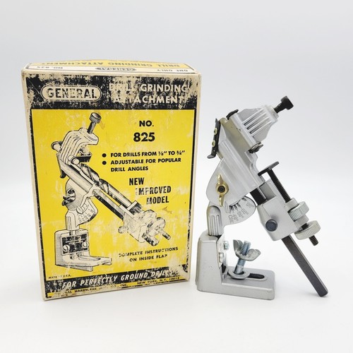 Vintage GENERAL Drill Grinding Attachment No. 825 1/8"-3/4" Made in the ...