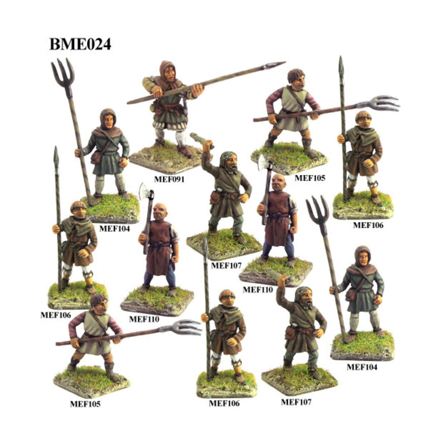 Mirliton SG Medieval Mini 28mm Commune Wars - Peasants Pack MINT for ...