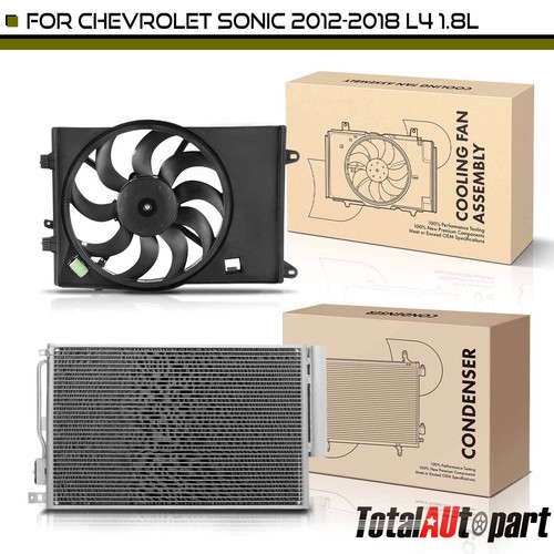 New AC Condenser & Cooling Fan Assembly Kit for Chevrolet Sonic 2012 ...