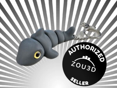 Flexible Shark Keychain by Zou3d | eBay