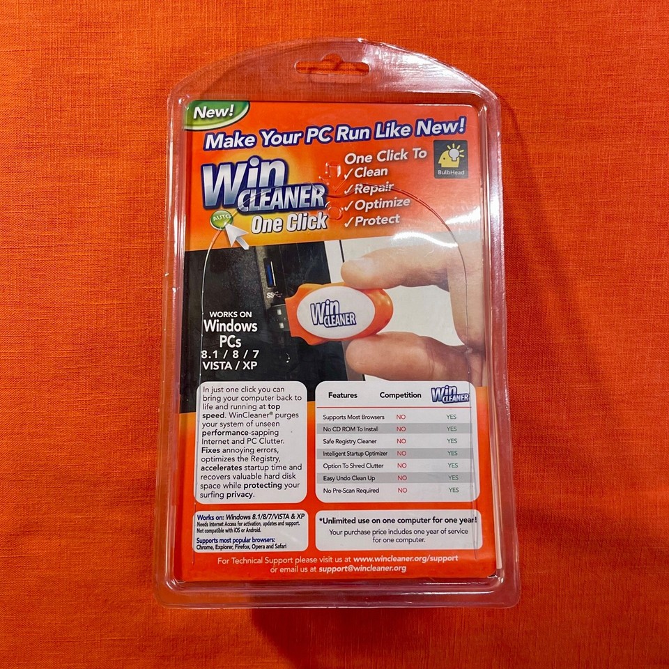 Win Cleaner One Click USB PC Computer Clean Repair Protect Windows NEW ...