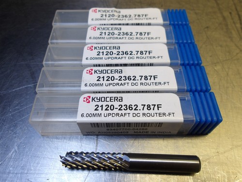 5 NEW! Kyocera 6mm Carbide Updraft Router Endmill DC 2120-2362.787F | eBay