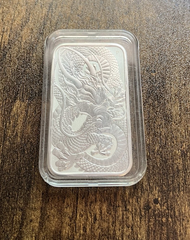 2021 Australia 1 oz Silver DRAGON - Rectangular Coin Bar - BU - with Capsule | eBay