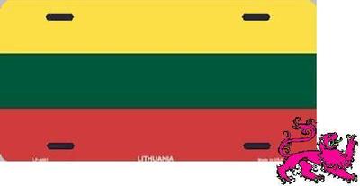 Aluminum National Flag Lithuania "License Plate" NEW | eBay