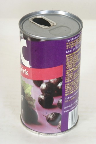 Hi-C Grape Drink Soda Can -12oz S/Steel Juice Tab | eBay