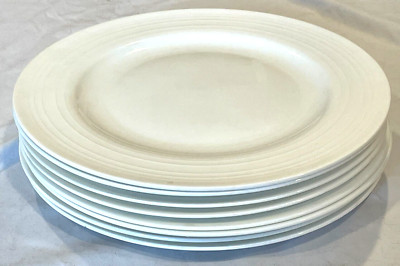 8 MIKASA CIARA WHITE DINNER PLATES- FREE SHIP | eBay