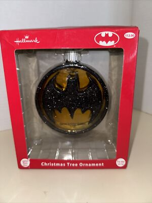 New Hallmark Batman Bat Signal Light Up Blown Glass Ornament. ( # 1 ...