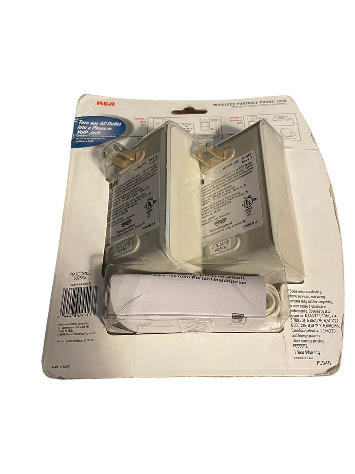 RCA Wireless Portable Phone Jack RC940 Turn AC Outlet into a Phone or ...