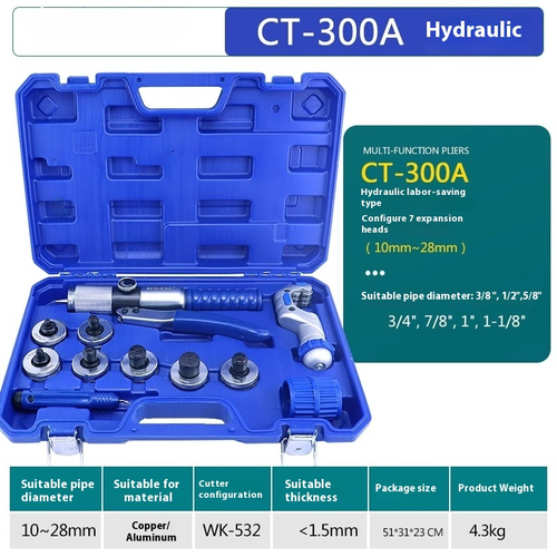 Manual Hydraulic Expander Pipe Flapper Air Conditioner Tube Reamer ...
