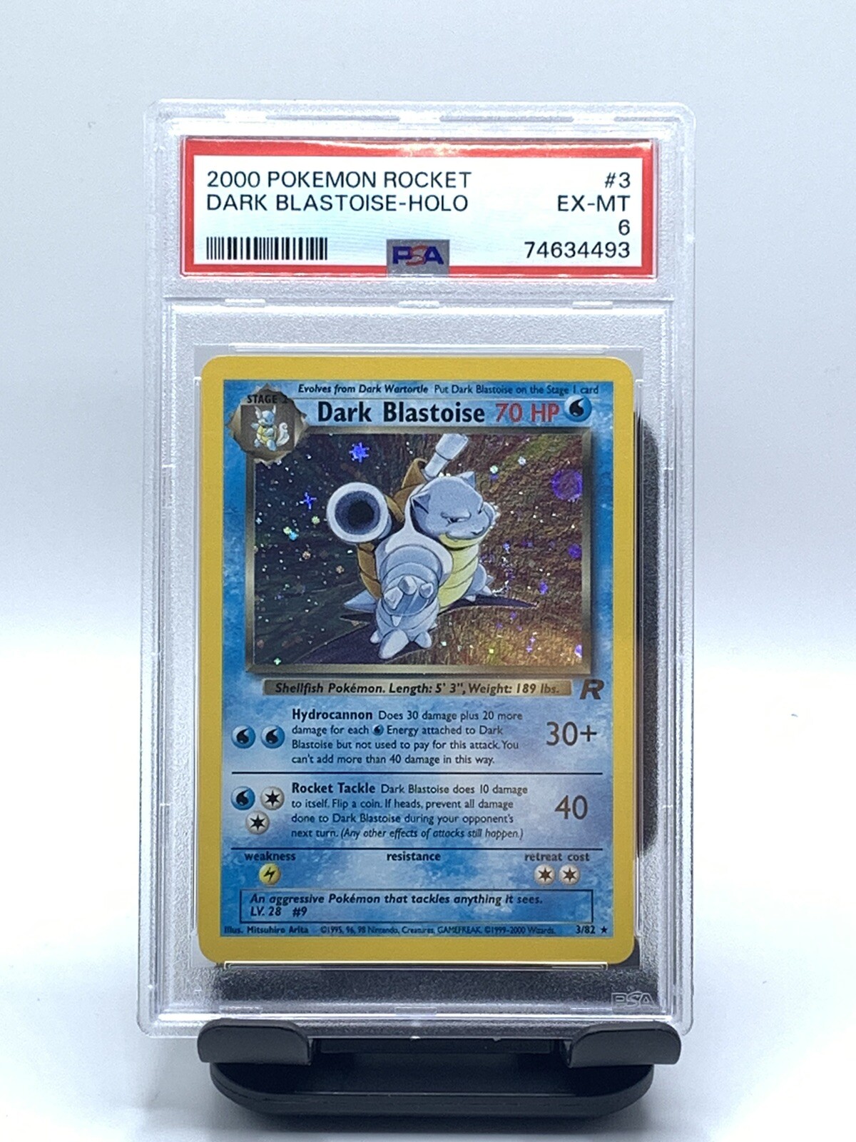 Pokemon PSA 6 Dark Blastoise 3/82 Team Rocket Unlimited Holo Rare | eBay