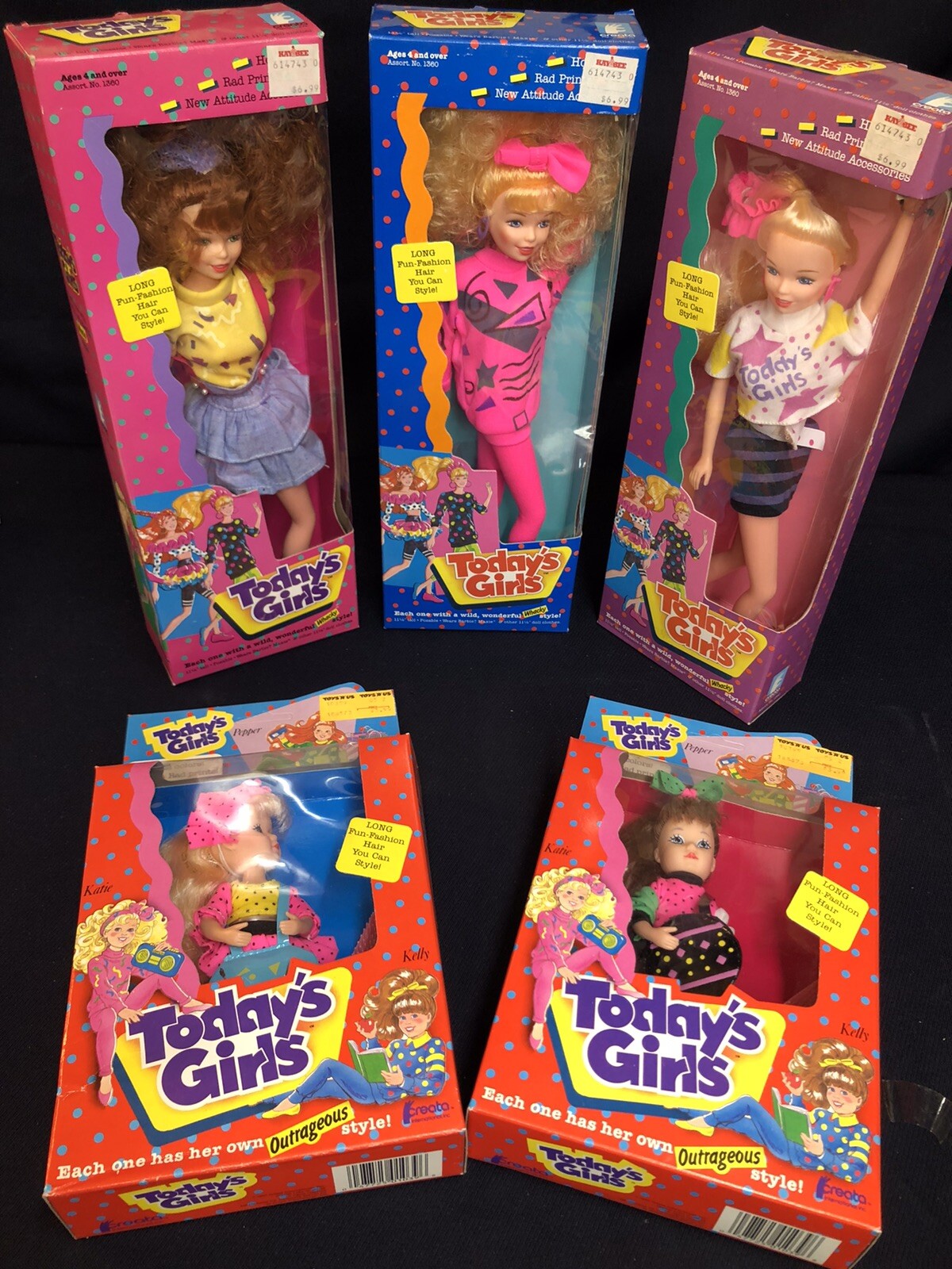 Today’s Girls Fashion Doll Lot Of 5 Boxed 6”, 11 1/2” dolls Creata Inc ...