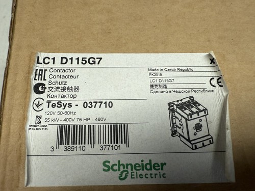 New Schneider LC1D115G7 115 AMP 3 Pole 120VAC Contactor NEW ...