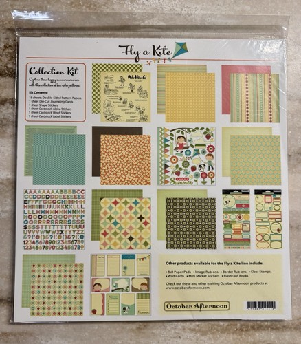 October Afternoon **FLY A KITE** 12x12 Paper Collection Kit 23-Pcs ...