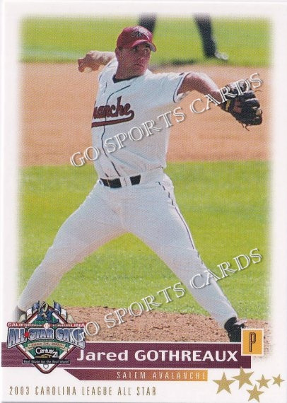 2003 California Carolina League All Star Game Jared Gothreaux RC Rookie ...