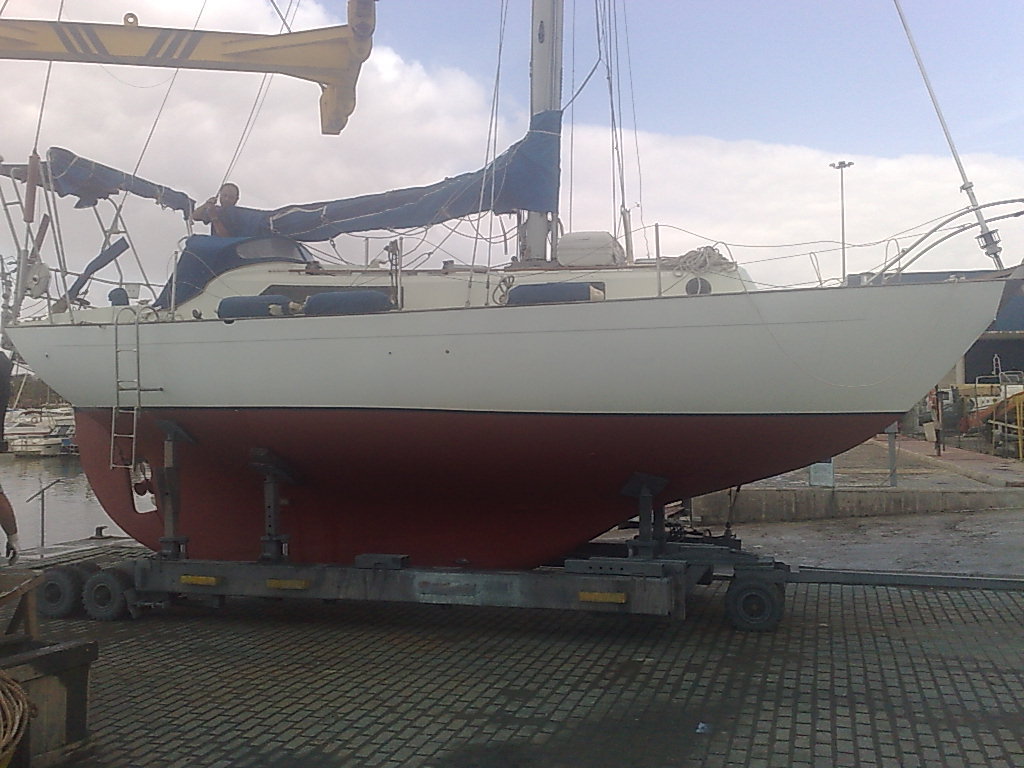 Sailing Boat, Halmatic 30, same hull as Hallberg Rassy, moored in Spain ...