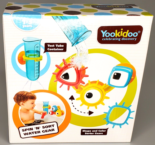 Yookidoo Baby Bath Toy Spin N Sort Water Gear Shape And Color Sorted Gears 7290107721639| eBay