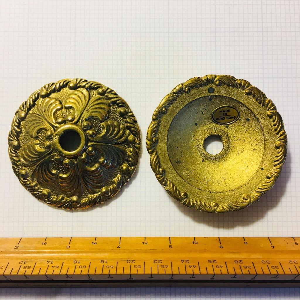 Fancy Brass Chandelier 2 3/4" Bobeche Lamp Part old new stock Type C | eBay