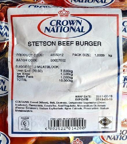 Crown National - Stetson Beef Burger Premix - 1kg Bag | eBay