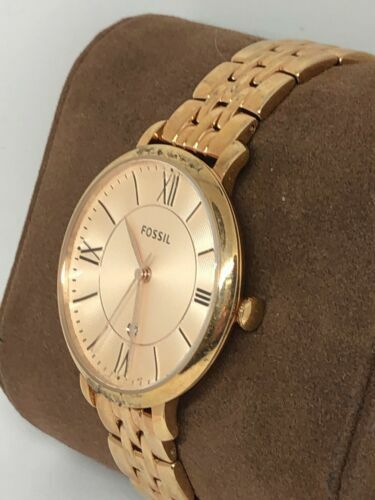 Fossil ES3435 Jacqueline Women's Gold Stainless Steel Analog Quartz ...