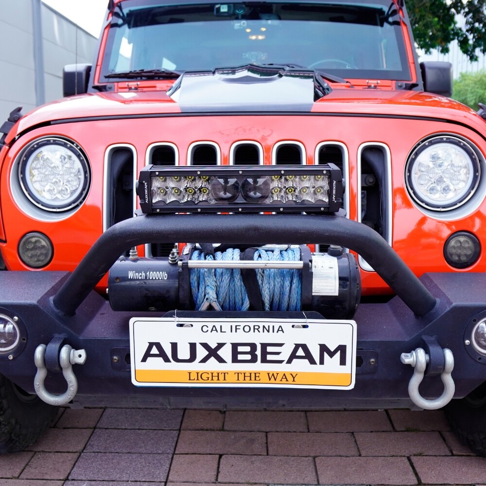 AUXBEAM 12" 5D-PRO LED Work Light Bar Driving Lamp + DT Wiring For Jeep ...