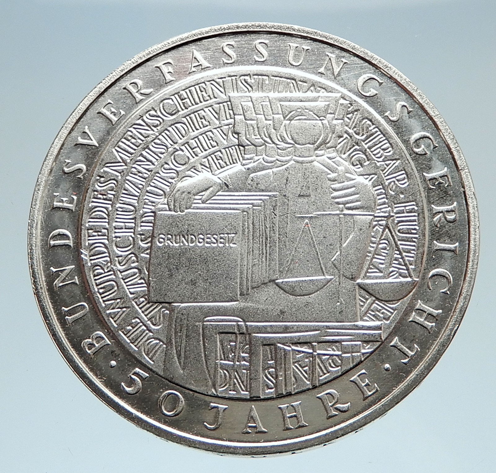 2001 Germany Federal Constitution Court Genuine Proof Silver 10 Mark ...