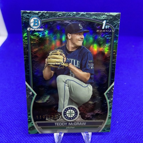 2023 Bowman Draft - Chrome Teddy McGraw #BDC-73 Aqua Lunar Crater ...