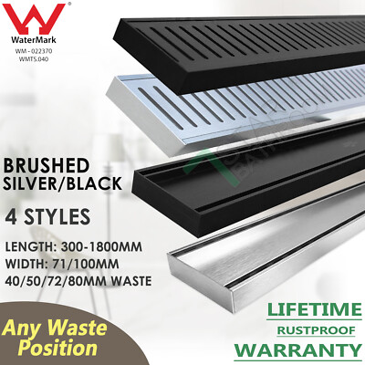 300-1800mm Smart Tile Insert Strip Shower Drain Floor Grate Waste ...