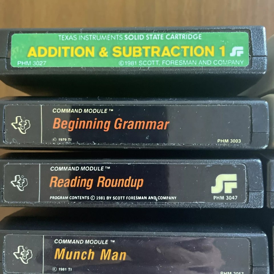 VTG Texas Instruments Computer TI-99/4a Game Lot Of 11 Alpiner Reading ...