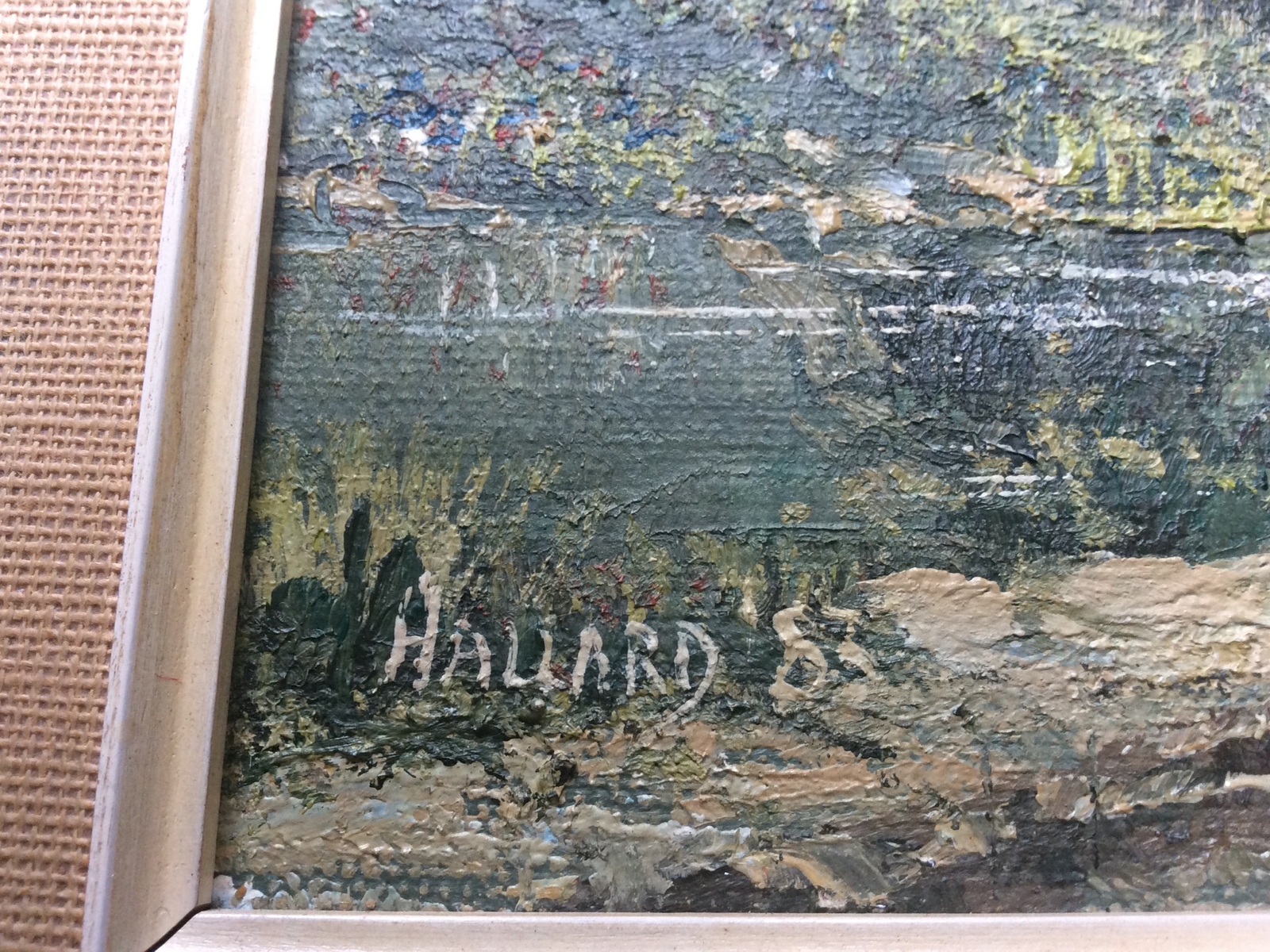 Nigel Hallard FRSA SWAc Oil painting. 1983 Mounted framed Signed Front ...